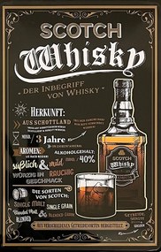 Plechová cedule Scotch Whisky Velikost: A5 (20 x 15 cm)