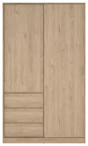 Šatní skříň v dekoru dubu s posuvnými dveřmi v přírodní barvě 119x200x60 cm Naia – Tvilum