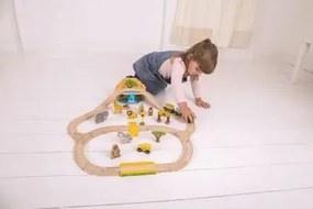 Bigjigs Rail Dřevěná vláčkodráha Safari / 38 dílů / od 3 let