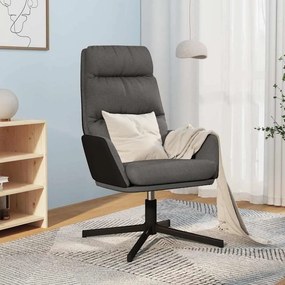 Relaxační křeslo tmavě šedé textil 341149