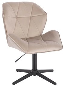 LuxuryForm DESIGN Židle MILANO MAX VELUR na černém kříži - latte