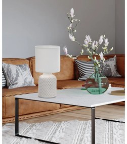 Krémová stolní lampa s textilním stínidlem (výška 32 cm) Iner – Candellux Lighting