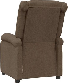 Polohovací křeslo hnědé textil 340183