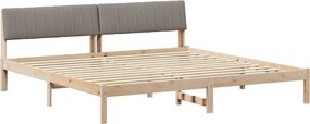 Rám postele Hnědá a taupe 200 x 200 cm Masivní borovicové dřevo 3394351