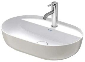 Duravit Luv - Umyvadlo na desku, 60x40 cm, bez přepadu, s otvorem pro baterii, bílá/matná šedá 0380602300