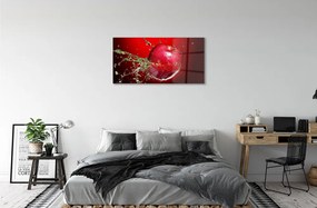 akrylový obraz jablko kapky 100x50 cm