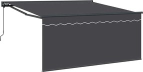 Stahovací markýza Antracit 300 x 250 cm Polyester a hliník 3329935