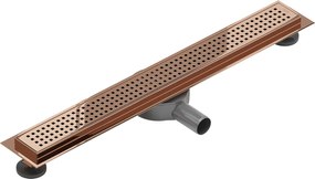 Mexen Flat 360° M08 sprchový žlab 70 cm, růžové zlato, 1625070-40