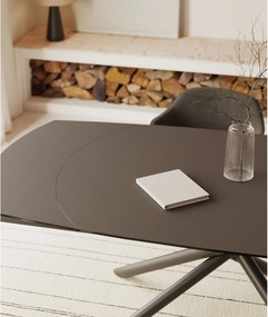 Rozkládací jídelní stůl s přídavnou deskou s keramickou deskou 100x130 cm Yodalia – Kave Home
