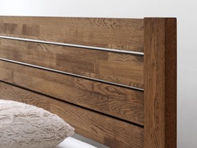 BMB Sofi Lux XL postel - dub Moření: Olej bělený, Provedení: ostré, Rozměr: 160 x 200 cm