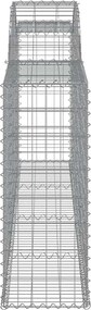 Klenuté gabionové koše 7 ks 300x30x80/100 cm pozinkované železo 3146508
