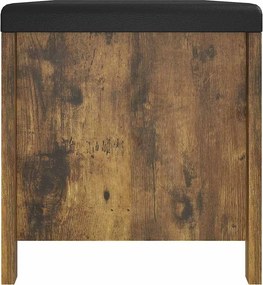 Úložný box s poduškou kouřový dub 105x40x45cm kompozitní dřevo 326776