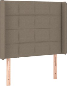 Box spring postel s matrací a LED taupe 90x200 cm textil 3138849