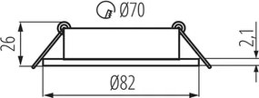 Kanlux DALLA DTO-W bílá / Rámeček vestavného svítidla / GU10, Gx5,3 /