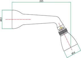 SAPHO Retro nástěnná sprcha s otočným kloubem, chrom/zlato 9042