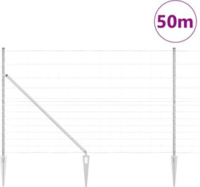 Svařované drátěné ploty s hroty 50 x 1,5 m Pozinkovaná ocel 3351463