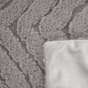 EUROFIRANY CHLUPATÁ DEKA KATE 150X200 CM STŘÍBRNÁ