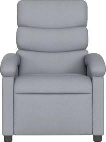 Masážní křeslo s polohovacím mechanismem, světle šedé, látkové 3205809