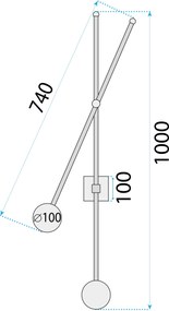 Toolight Toolight, nástěnné svítidlo 2xG9 APP1594-2W, zlatá matná, OSW-06519