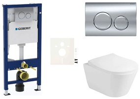 Cenově zvýhodněný závěsný WC set Geberit do lehkých stěn / předstěnová montáž+ WC Glacera Ava SIKOGESAVAD20