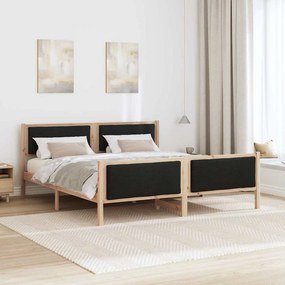 Rám postele s čelo Černá 180 x 200 cm textil 3394250