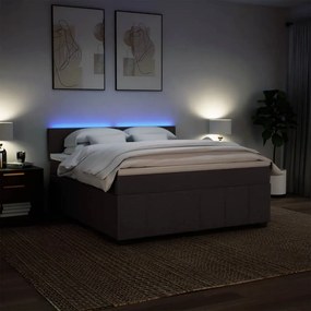 Box spring postel s matrací tmavě hnědá 180x200 cm textil 3289443