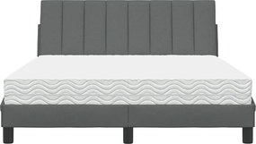 Postel s matrací Hanko tmavě šedá 140 x 200 cm textil 3310532