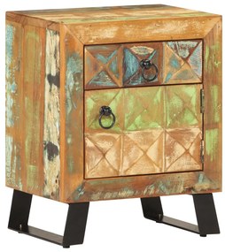 Noční stolek 40 x 30 x 50 cm masivní recyklované dřevo 320377