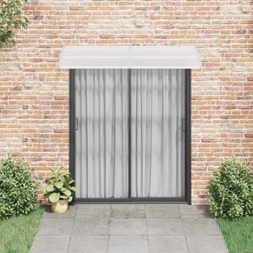 Vchodová stříška šedá a průhledná 200 x 75 cm polykarbonát 144820