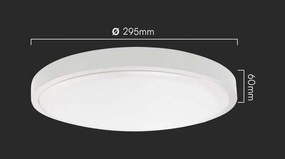 LED Solution Bílé přisazené LED svítidlo Plano kulaté 295mm 24W IP44 76191