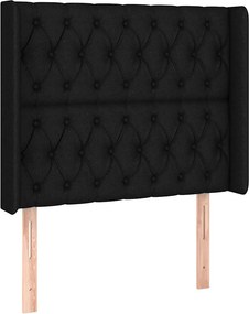 Box spring postel s matrací a LED černá 90x190 cm textil 3139079