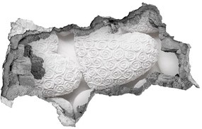 Wallmuralia Fototapeta díra na zeď Bílé pozadí srdce 95x73 cm