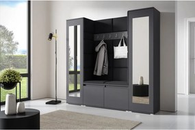 Eka Předsíňová stěna s čalouněnými panely Trinity 31 - Grafit / Černá 2316