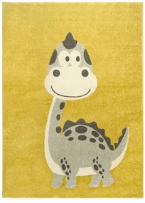 Dětský koberec Emily Kids 5860D Dinosaurus žlutý