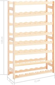Stojan na víno na 56 lahví borové dřevo 286196