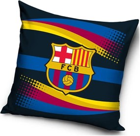 Velurový polštář FC Barcelona - motiv Wave | 40x40 cm