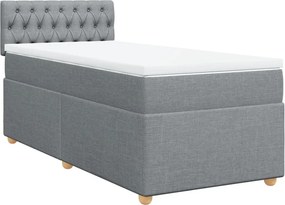 Box spring postel s matrací světle šedá 80 x 200 cm textil 3286514