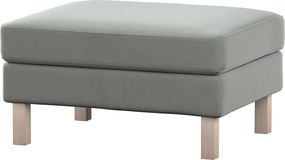 Potah na podnožku IKEA Karlstad barva šedá látka lesklé, sametová