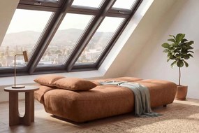 Designová rozkládací pohovka Litonya 200 cm rezavě-hnědá