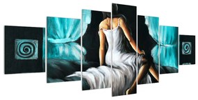 Obraz ženy v šatech (210x100 cm)