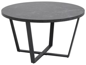 Kulatý konferenční stolek Černý Mramor Industriální LULI