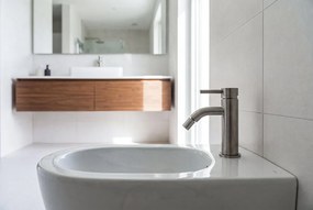 Sapho Sapho, MINIMAL podomítková baterie s bidetovou sprškou, nerez mat, MI540