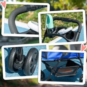 PawHut kočárek pro psy kočárek pro psy se skládací funkcí Kočárek pro malé psy a kočky kočárek pro kočky Oxford Blue 67 x 45 x 96 cm | Aosom