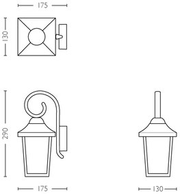 Philips 17236/30/PN - Venkovní svítidlo MYGARDEN BUZZARD 1xE27/60W/230V IP44