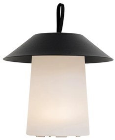 Stolní lampa černá vč. LED 3-stupňový stmívač dobíjecí - Ivan