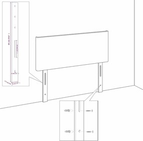 Čelo postele typu ušák černé 147x16x118/128 cm samet 3120064