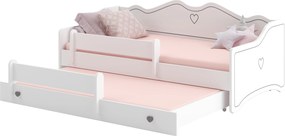 ADRK Furniture Dvojitá postel s matracemi EMKA II Gray 160x80 CH-Emk-EMMA2-SZ-1680-Gray-E078