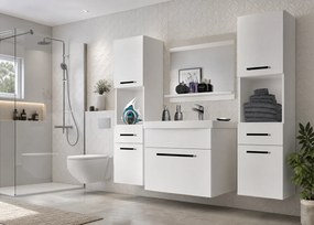 Koupelnový nábytek Belini bílý mat + umyvadlo + zrcadlo  ROD M 6/0/W/W/0/ZW