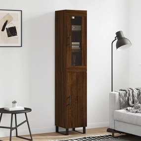 vidaXL Skříň highboard 34,5 x 34 x 180 cm kompozitní dřevo [3199195] Barva: Černá