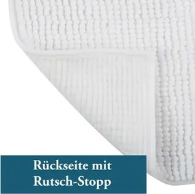 MSV CHENILLE koupelnová předložka 60 x 90 cm bílá / mikrovlákno / prot